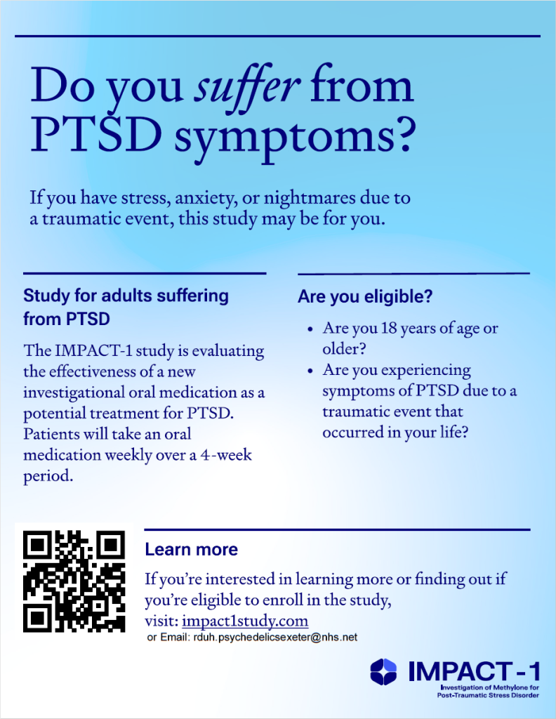 IMPACT-1 Study for People Suffering with PTSD « Chilcote Surgery